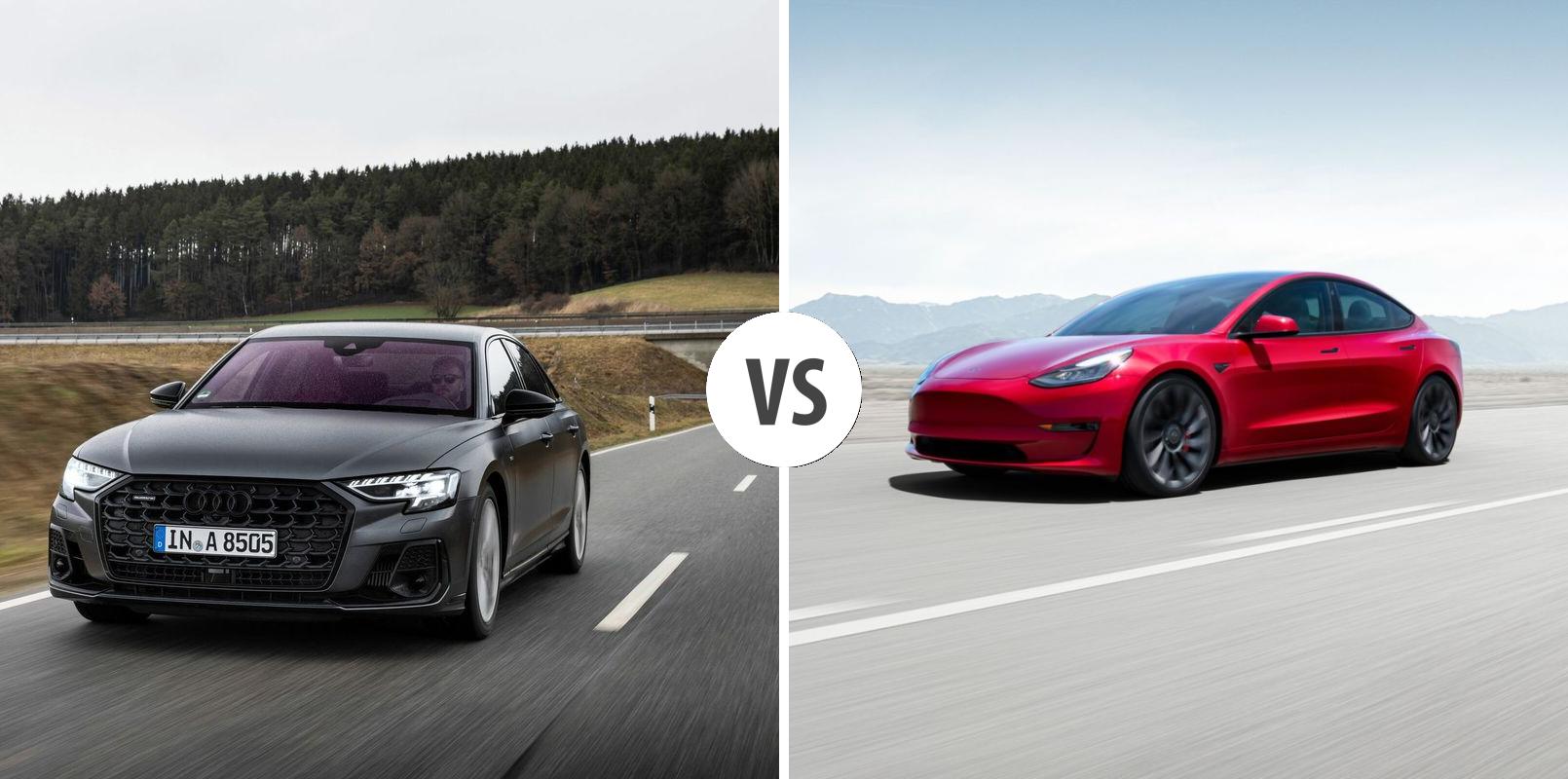 Audi A8 vs Tesla Model 3 porównanie - różnice, ceny i dane techniczne