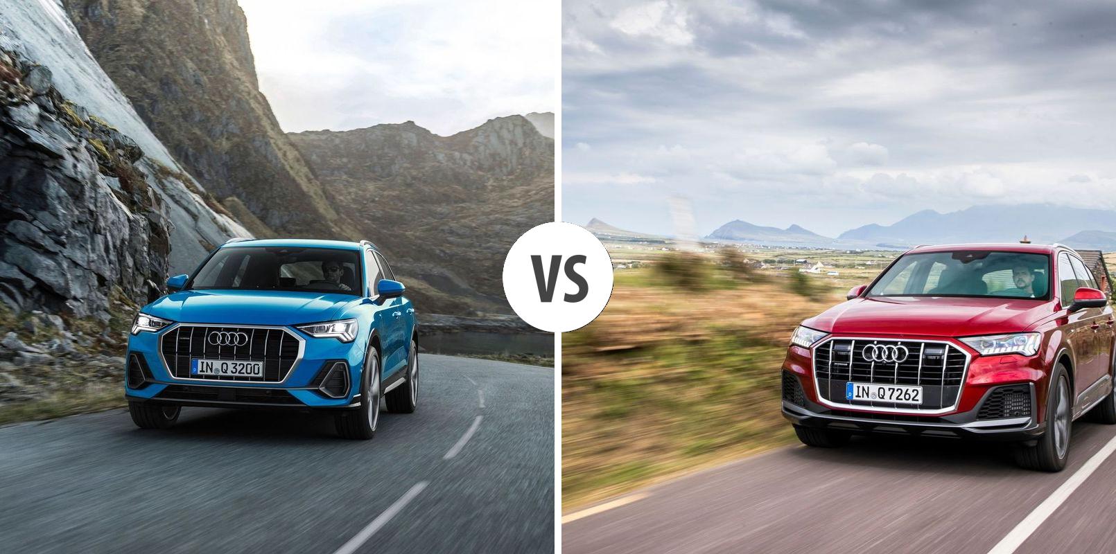 Audi Q3 vs Audi Q7 porównanie - różnice, ceny i dane techniczne