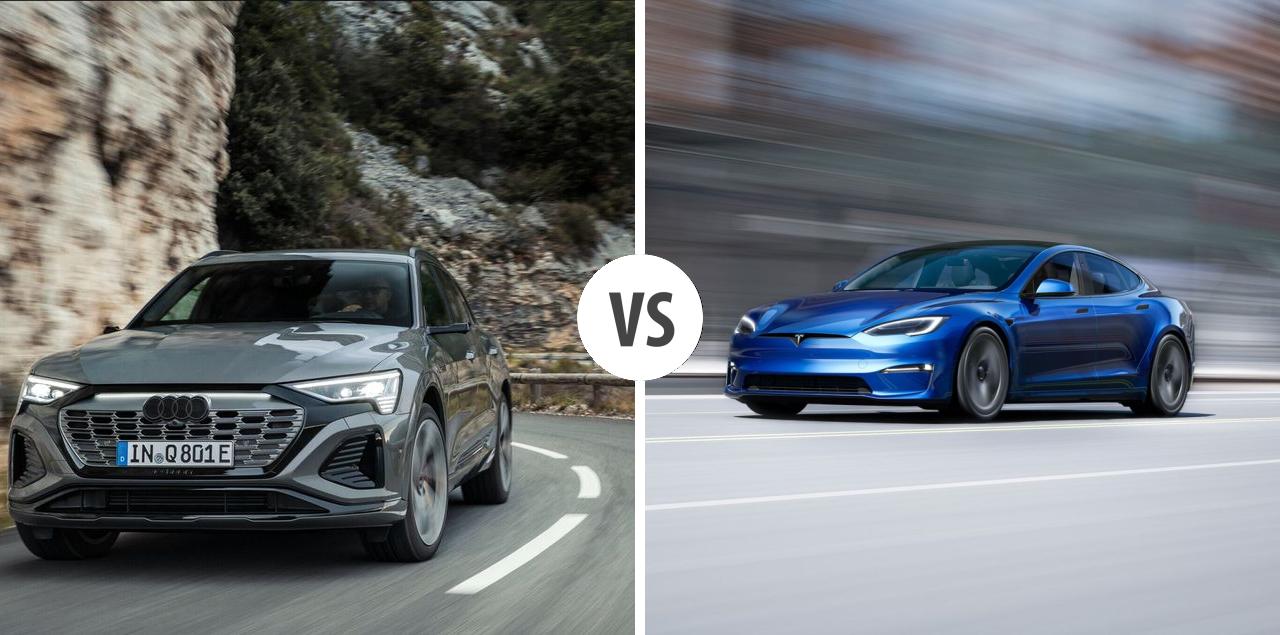 Audi Q8 e-tron vs Tesla Model S porównanie - różnice, ceny i dane ...