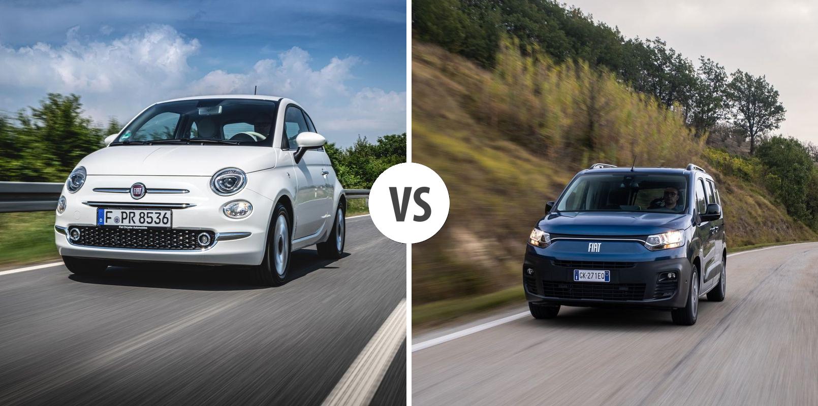 Fiat 500 vs Fiat Doblò porównanie - różnice, ceny i dane techniczne