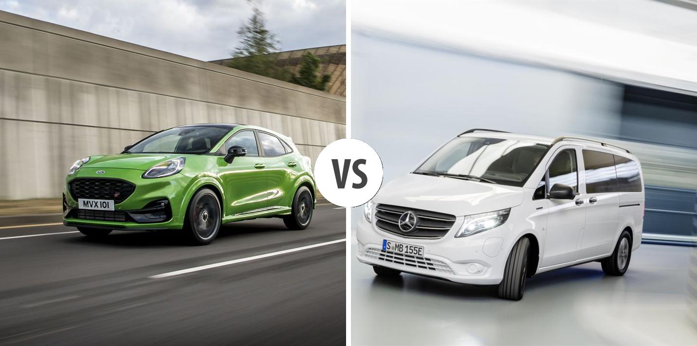 Ford Puma vs Mercedes Vito Transporter porównanie - różnice, ceny i ...