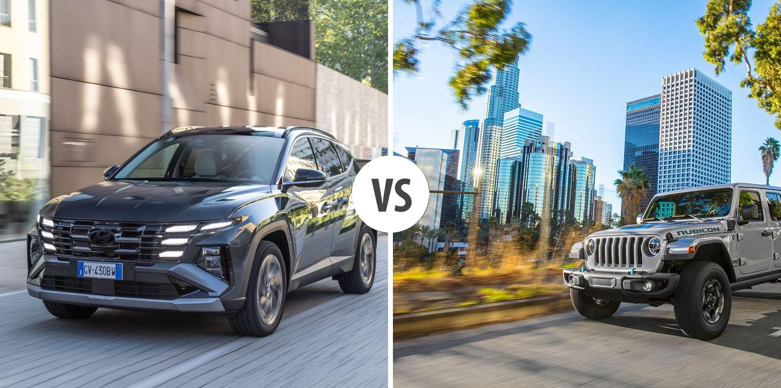 Hyundai Tucson vs Jeep Wrangler porównanie - różnice, ceny i dane ...