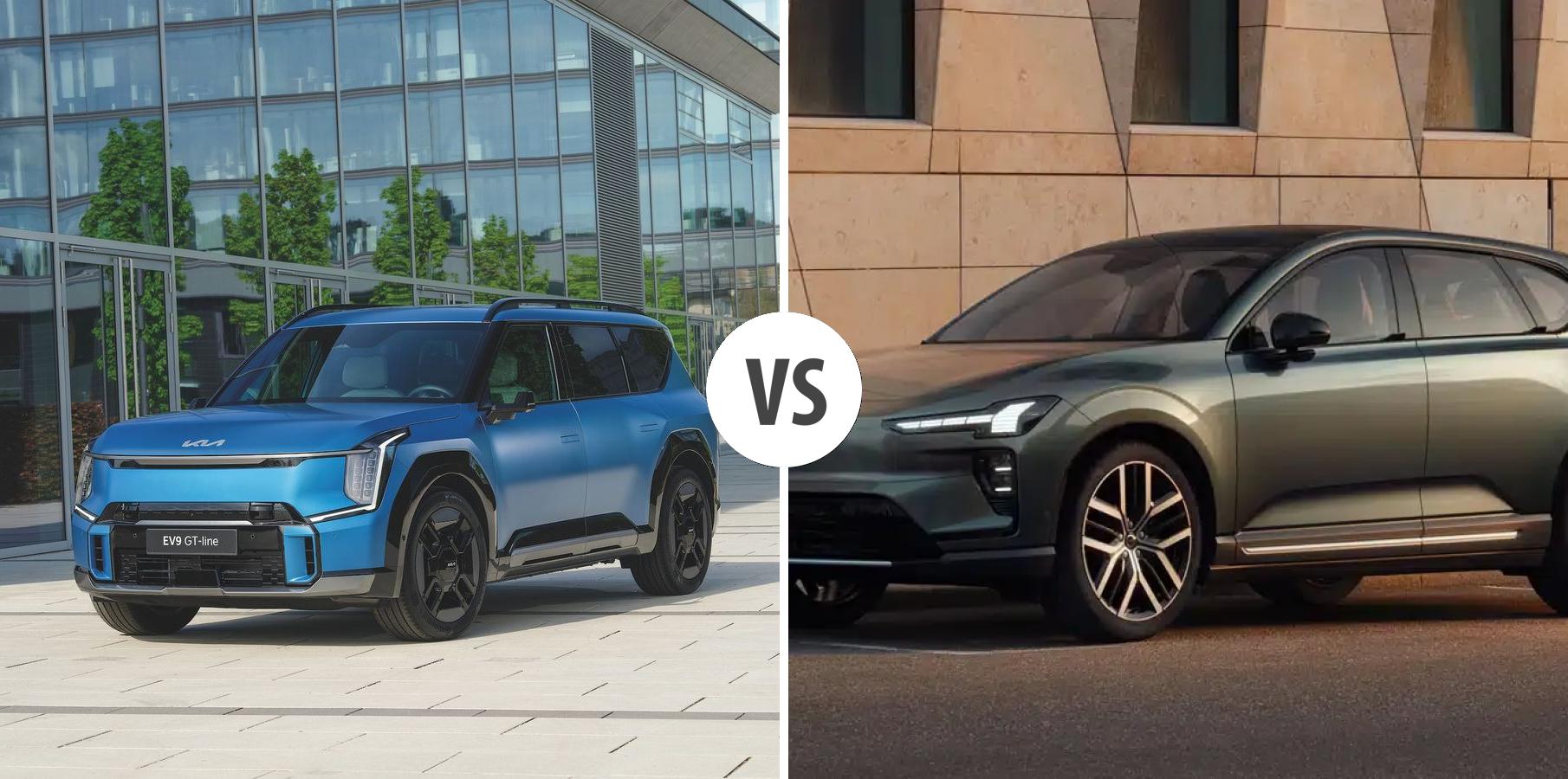 Kia EV9 vs Volvo EX60 porównanie - różnice, ceny i dane techniczne
